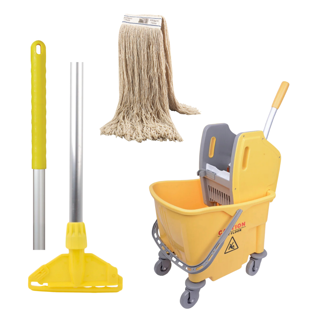 Buffalo Kentucky Floor Cleaning Set Bucket and Wringer 25L Mop Head an ...