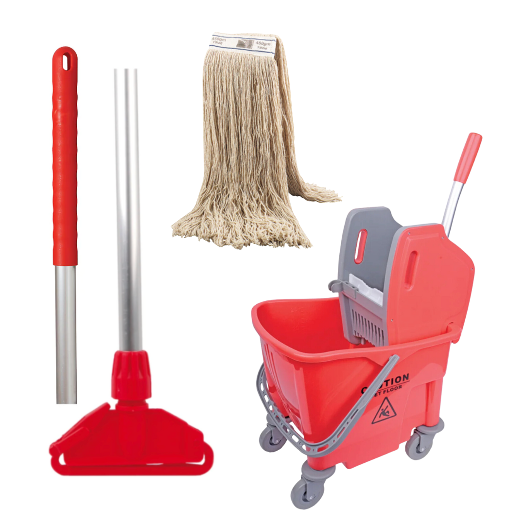 Buffalo Kentucky Floor Cleaning Set Bucket and Wringer 25L Mop Head an ...