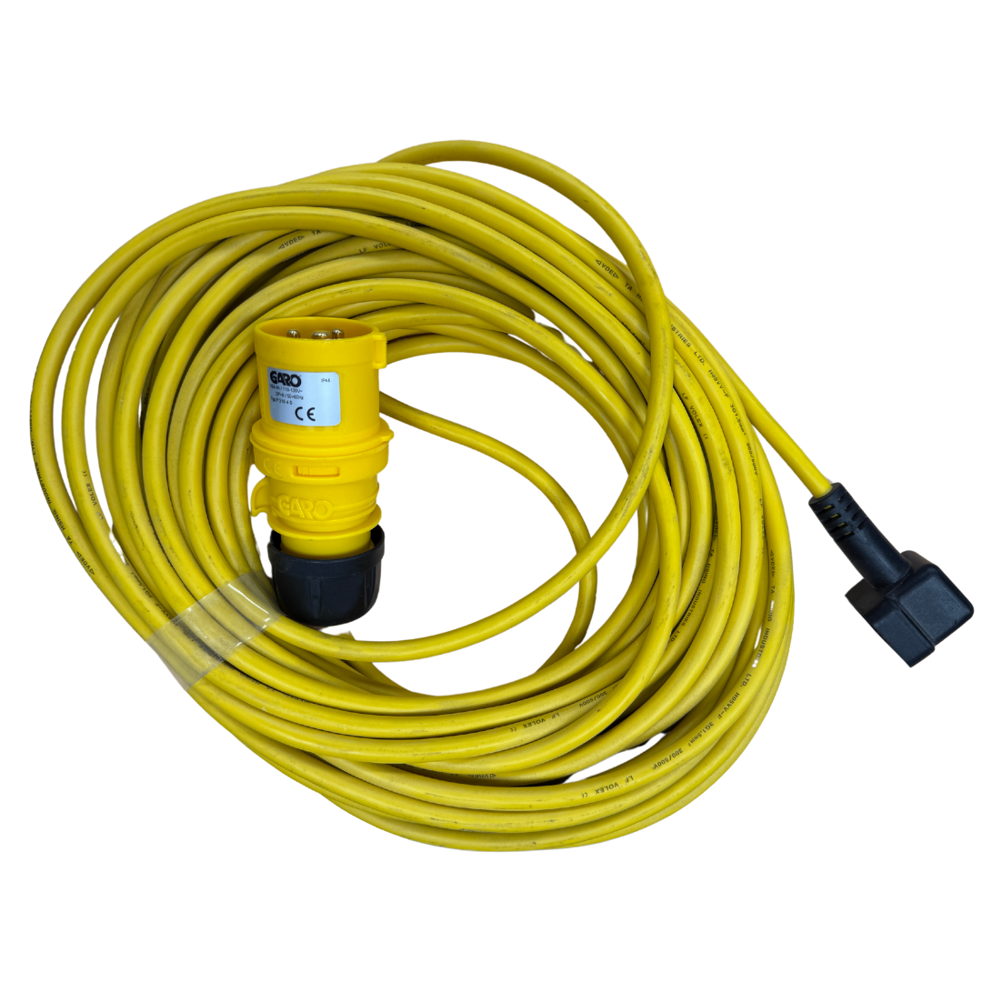 Numatic 236118 Yellow Mains Power Cable 20M x 1.5mm 3 Core Cable ...