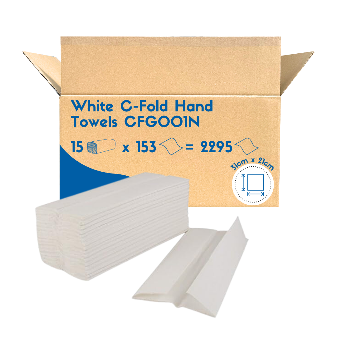 C Fold White Paper Hand Towels Interfold 2ply 2295 Tissues – Avern ...