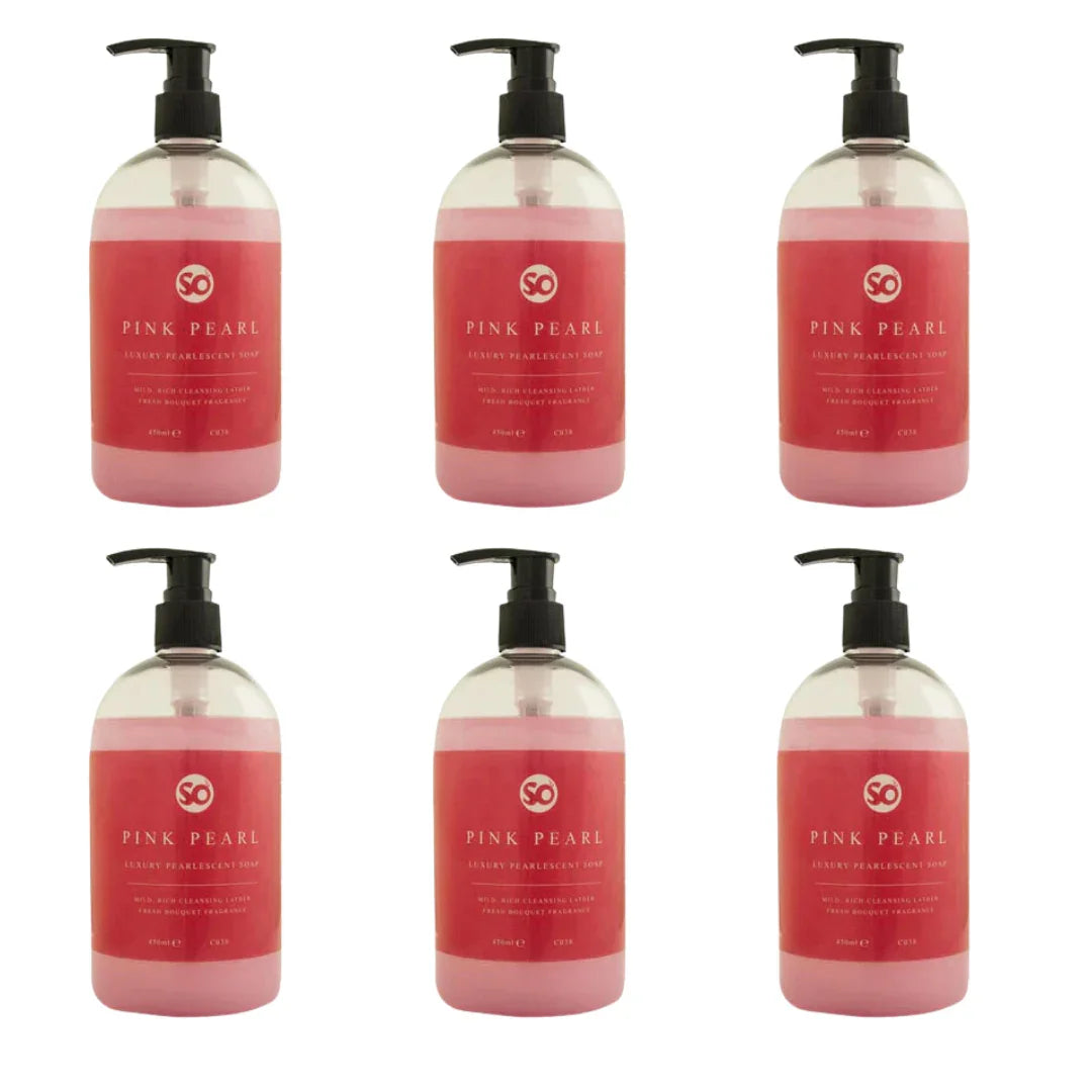 Pink Pearl hand Soap Pump Bottle 450ml C038 (6 Pack) Selden – Avern ...