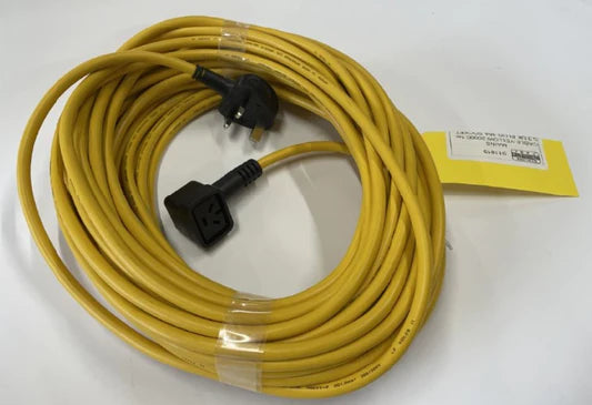 Numatic 236118 Yellow Mains Power Cable 20M x 1.5mm 3 Core Cable ...