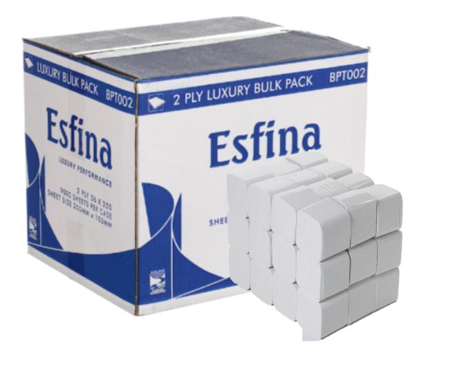 Bulk Pack Toilet Tissue 2ply 9000 Sheets - BPT002 – Avern Cleaning Supplies